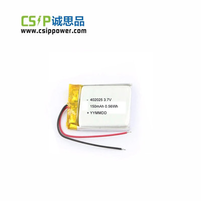 Rechargeable Lithium Polymer Battery 402025 3.7V 150mah Lipo Small Battery Pack