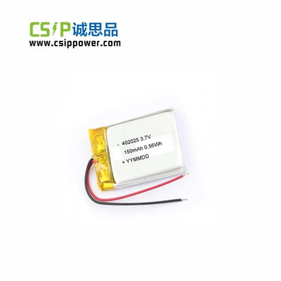 Rechargeable Lithium Polymer Battery 402025 3.7V 150mah Lipo Small Battery Pack