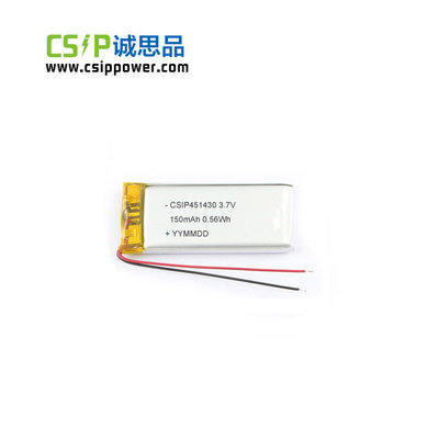 Earphone Lipo Battery 150mAh 3.7V 451430 Rechargeable Lithium Polymer Battery KC