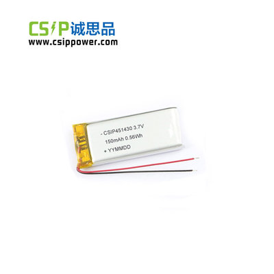 Earphone Lipo Battery 150mAh 3.7V 451430 Rechargeable Lithium Polymer Battery KC
