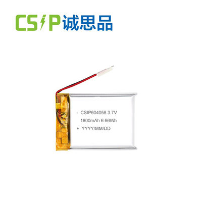 CSIP Rechargeable Lithium Polymer Battery 604058 3.7V 1800mah Small Lipo Battery Pack