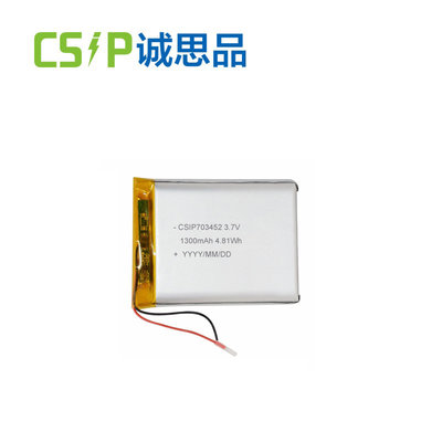 CSIP Rechargeable Lithium Polymer Battery 703452 3.7V 1300mah Lipo Battery Pack