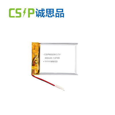 Rechargeable Lithium Polymer Battery 602236 3.7V 450mah Small Li-po Battery Pack