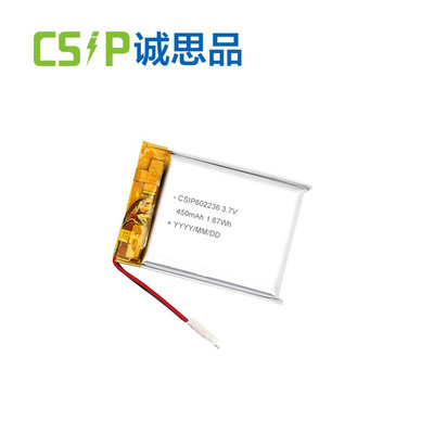 Rechargeable Lithium Polymer Battery 602236 3.7V 450mah Small Li-po Battery Pack