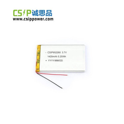 CSIP Rechargeable Lithium Polymer Battery 952260 3.7V 1420mah Small Lipo Battery Pack