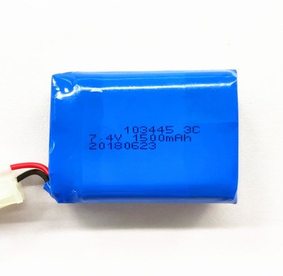 Lipo 2S High Discharge Lithium Polymer Battery 103455 High Temperature Resistant