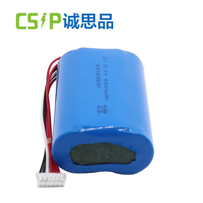 18650 Cylindrical Lipo  Battery 2P Rechargeable  6400mah Lithium Polymer 3.7V Li-oin Battery
