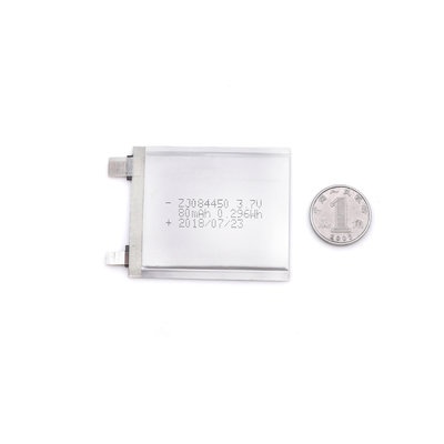 Ultra Thin Lithium Polymer Battery 084450  80mah Rechargeable Li-ion Battery Lipo Battery Pack