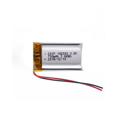 Small Size High Density Li Polymer Battery 700mah RC High Voltage 102033