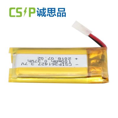 3.7V 100mah Standard Thin Lithium Ion Rechargeable Battery , Slim Lithium Ion Battery