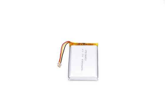 Small Flat Lithium Polymer Battery 753662 500 Times Cycle Life LiCoO2 Material