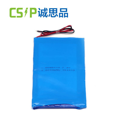 Rechargeable Lithium Polymer Battery Pack 6568110 7.4v 2200mah Licoo2 Material