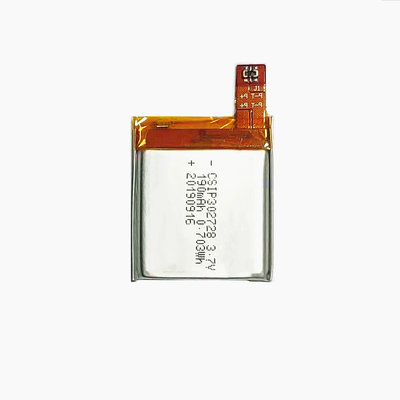 Light Weight Rechargeable Lithium Polymer Battery 190mah 302728 With FPC Flex Circuit For Smart Watch