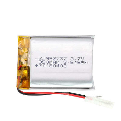 952737 950mAh Rechargeable Lithium Ion Battery High Temperature Performance