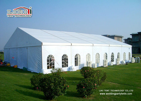 Outdoor White 20 x 30 Party Tent With Clear PVC Window Sidewalls