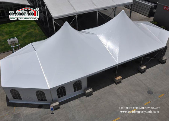 White High Peak Tent With Strong Aluminum Structure For Outdoor Activities