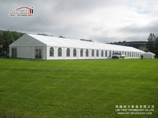 500-1000 People White Outdoor Party Tent With Clear PVC Window Sidewalls For Church Event