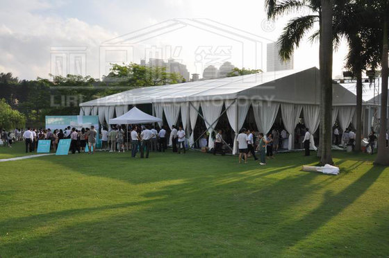 Fire Resistant Luxury Wedding Tent With Glass Wall System For Outdoor Wedding Event