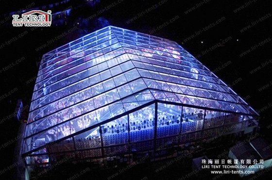 1500 People Clear Special Event Tent With Solid Glass Wall For Music Concert