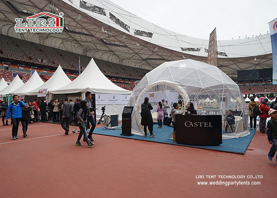 Transparent PVC Fabric Geodesic Dome Tent Steel Structure for Exhibition And Promotion