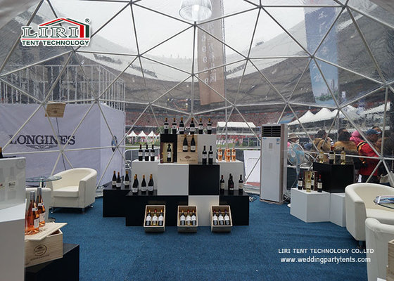 Transparent PVC Fabric Geodesic Dome Tent Steel Structure for Exhibition And Promotion