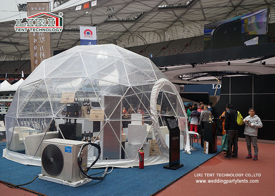 Transparent PVC Fabric Geodesic Dome Tent Steel Structure for Exhibition And Promotion