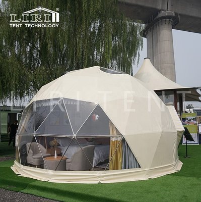 China Manufacturer 6m Outdoor Waterproof Luxury Geodesic Dome Hotel Glamping Tent for Sale