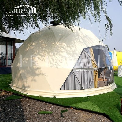 China Manufacturer 6m Outdoor Waterproof Luxury Geodesic Dome Hotel Glamping Tent for Sale
