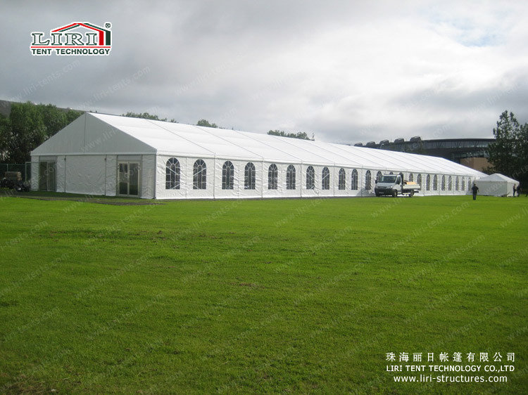 500-1000 People White Outdoor Party Tent With Clear PVC Window Sidewalls For Church Event