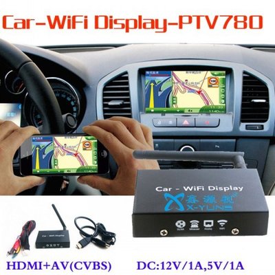 Ptv780 Car WiFi Mirabox Android Miracast Dongle Ios Airplay Mirroring HDMI+AV (CVBS) +Micro USB