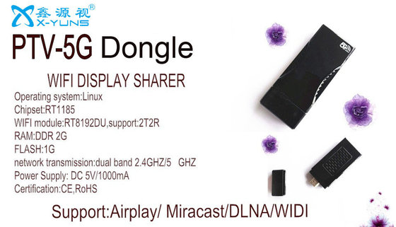 Wifi Display DLNA,Airplay mirroring,Miracast wireless display Android Miracast &amp; IOS Airplay Mirroring PTV8000M