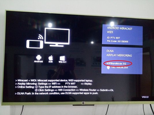 Wifi Display DLNA,Airplay mirroring,Miracast wireless display Android Miracast &amp; IOS Airplay Mirroring PTV8000M