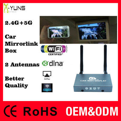 Dual-band 5G car mirror link Box for CVBS(AV in) RCA/RGB/YPbPr Coolpad WLAN Display