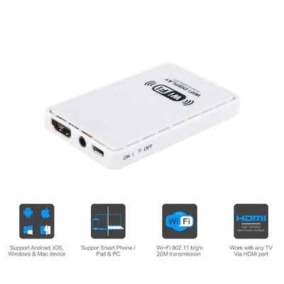 Wifi Display DLNA,Airplay mirroring,Miracast wireless display Android Miracast &amp; IOS Airplay Mirroring PTV8000B