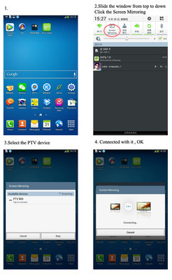 Wifi Display DLNA,Airplay mirroring,Miracast wireless display Android Miracast &amp; IOS Airplay Mirroring PTV8000M