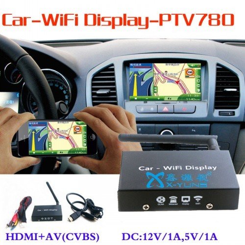 Ptv780 Car WiFi Mirabox Android Miracast Dongle Ios Airplay Mirroring HDMI+AV (CVBS) +Micro USB