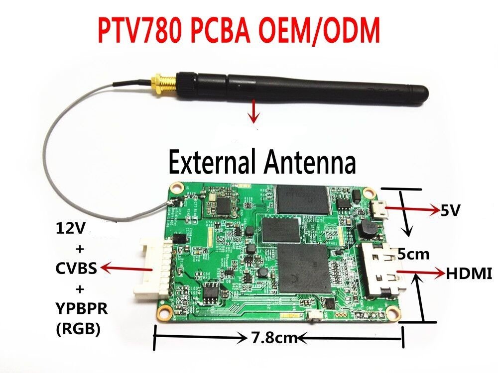 PCBA of PTV780 OEM/ODM Wifi mirabox mirror cast for Car Navigations