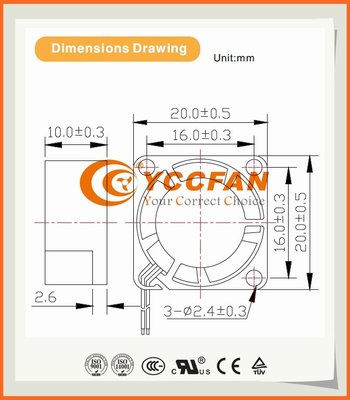 20mm 3v 5v 12v dc brushless axial fan 20x20x10mm