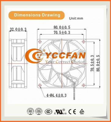 80x80x32 80mm dc brushless small axial flow cooling fan
