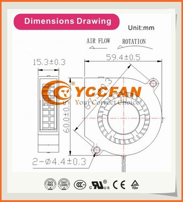 60mm 6015 dc brushless centrifugal blower fan 60x60x15