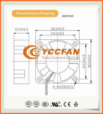 30mm 3010 dc brushless mini axial cooling fan 30x30x10mm