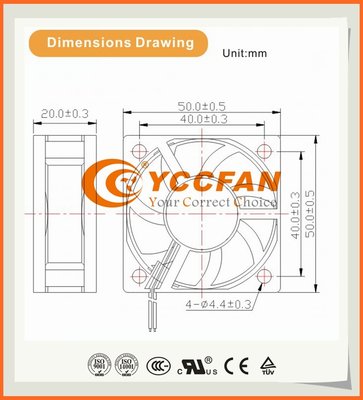 50mm 5020 dc brushless small axial cooling fan 50x50x20