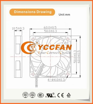 60mm 6010 dc brushless small axial cooling fan 60x60x10