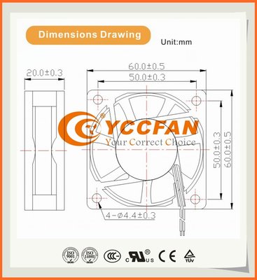 60mm 6020 dc brushless small axial cooling fan 60x60x20