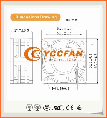 60mm 6028 dc brushless small axial cooling fan 60x60x28