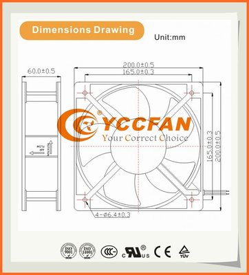 200mm 2060 dc bruhsless 12v 24v 48v axial cooling fan 200x200x60mm