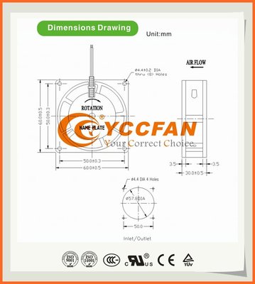 60mm 6030 dc small brushless 110v 115v 220v 240v 380v ac axial fan 60x60x30mm