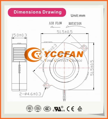50mm x 50mm x 15mm 5015 5V 7V 9V 12V 24V cooling Fan Blower