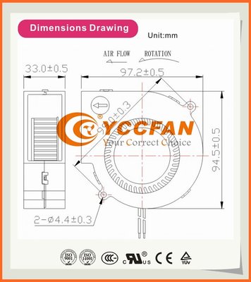 90mm 9733 high CFM mini brushless nmb bearing 12v dc centrifugal fan blower