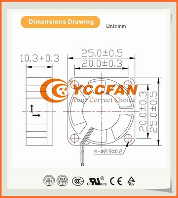micro laptop fan 25mm 2510 dc brushless 12v axial flow cooling fan 25x25x10
